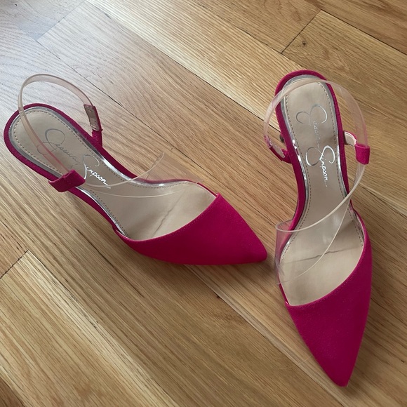 Jessica Simpson | Shoes | Jessica Simpson Bright Pink Slingbacks | Poshmark
